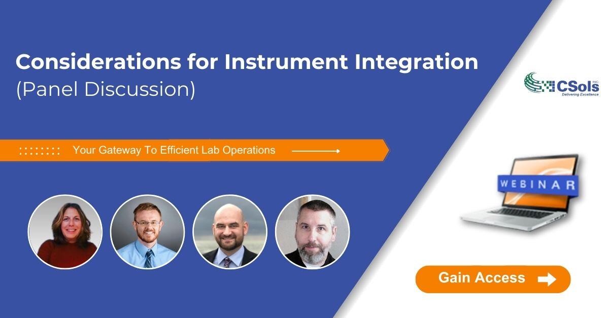 Webinar Request: Considerations for Instrument Integration