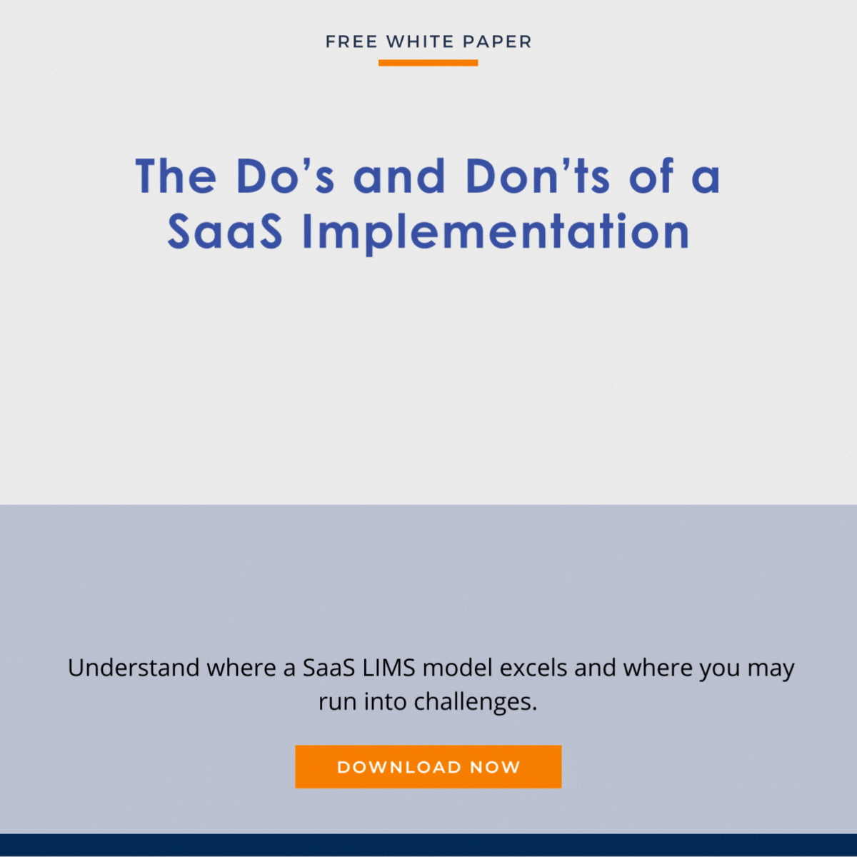 White Paper: Dos and Don’ts of a SaaS LIMS Implementation